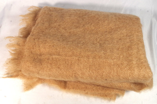 Luxuriously Soft Tan Scottish Mohair-Wool Blanket – Put This On