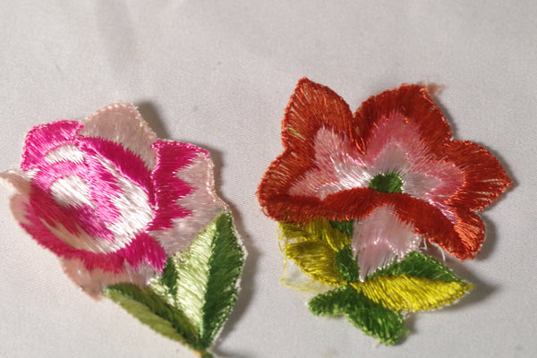 Silk Embroidered Flower Patches – Put This On