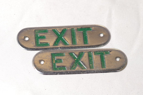 Cute Little Silver Exit Sign – Put This On