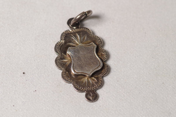 Gorgeous Blank Shield Silver Charm – Put This On