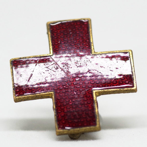 Enameled Red Cross Pin – Put This On